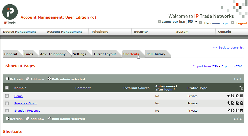 Activate Presence on a Speed Dial key