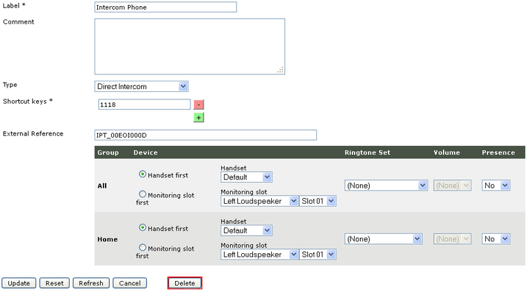 Turret Shortcut configuration