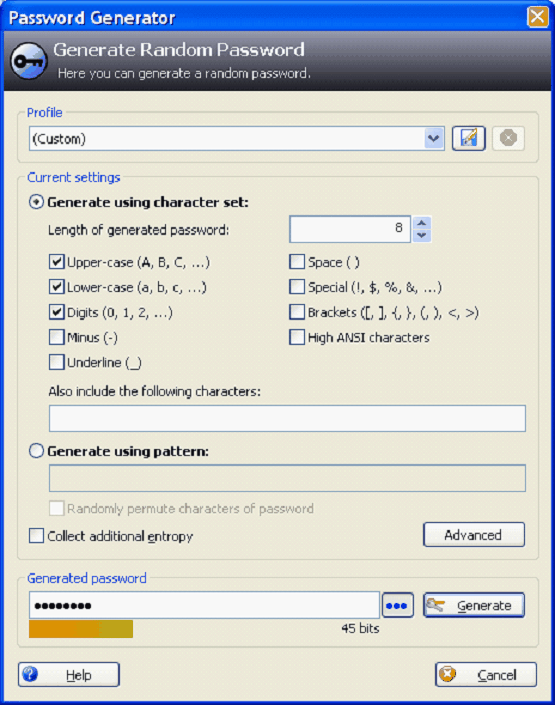 Generating Secured Passwords