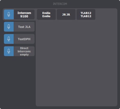 Group intercom with the dedicated panel