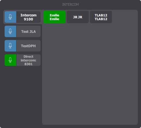 Direct intercom with the dedicated panel