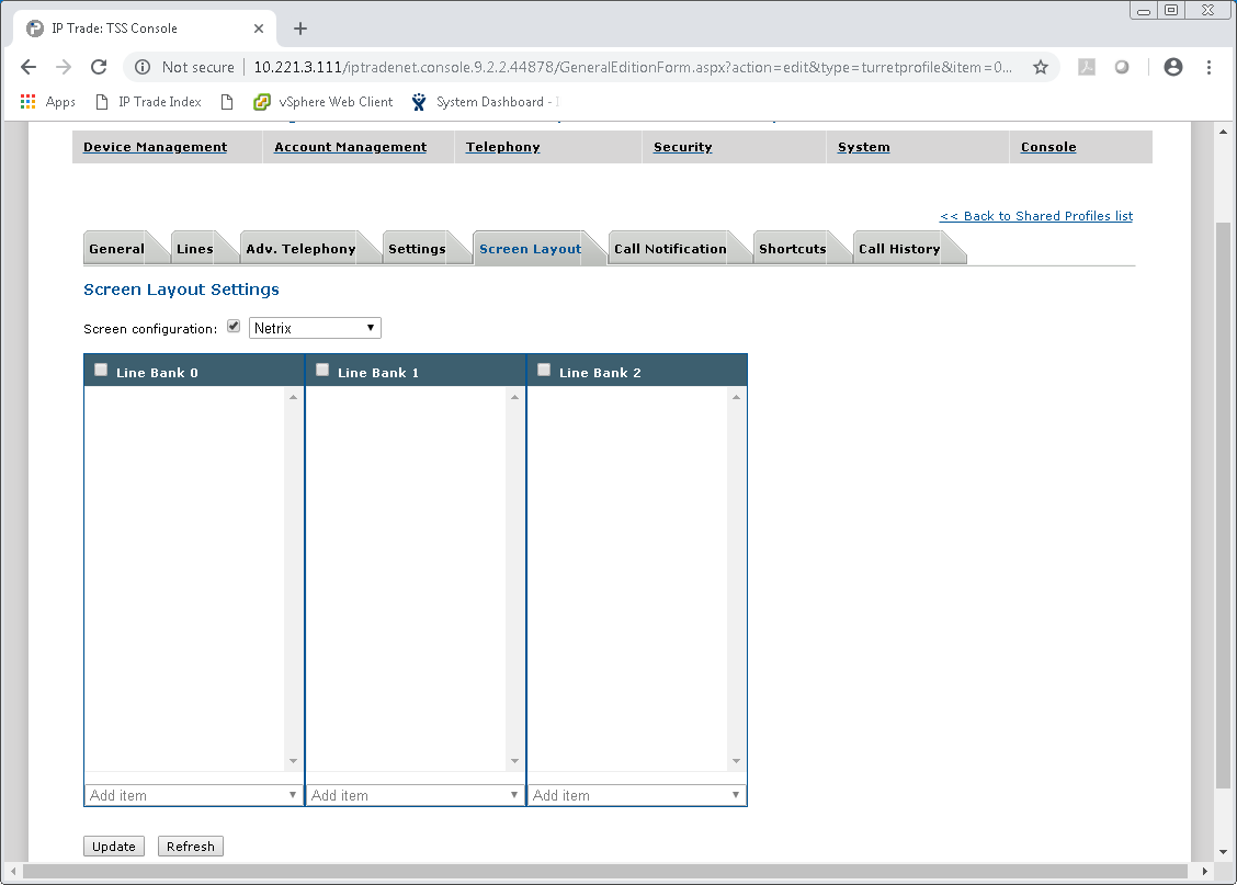 Adding Keypages for a Netrix User