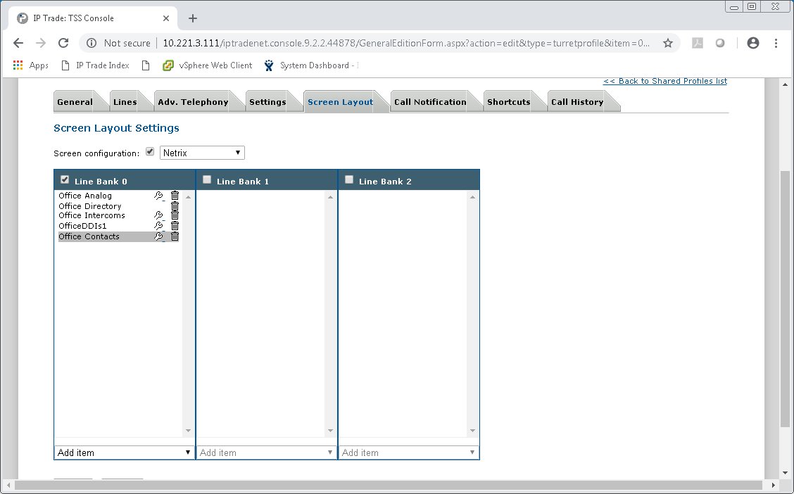 Adding Keypages for a Netrix User