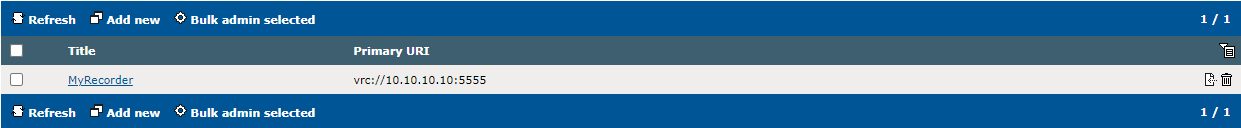 Recorder object on TSS