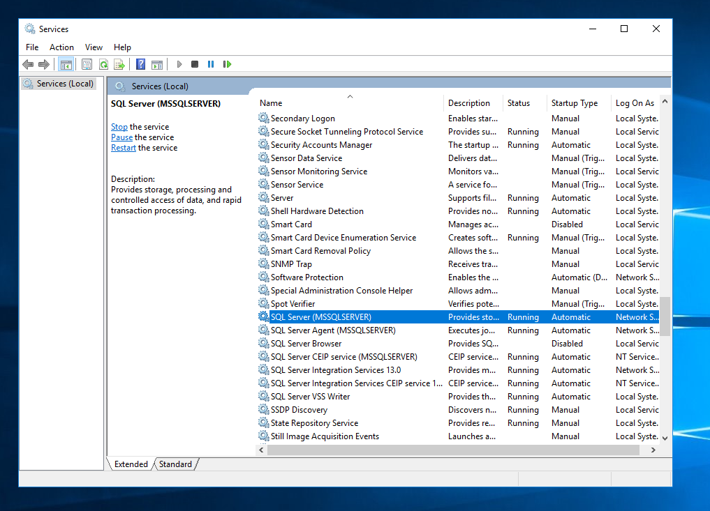 Install MS SQL Server 2016