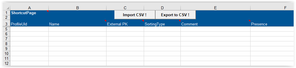 Shortcut Export
