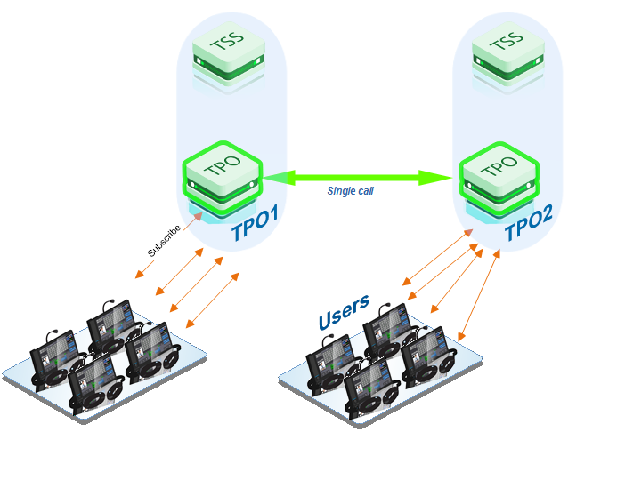 Static Links between TPOs not belonging to the same TSS
