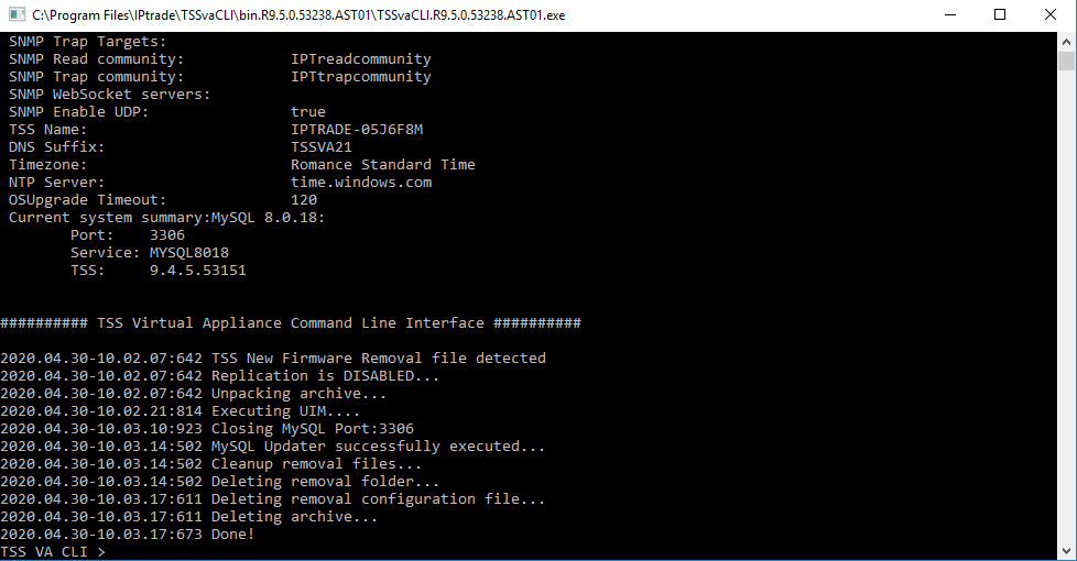 Optional setup using TSS Command Line Interface