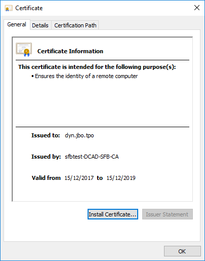 TPO Certificates